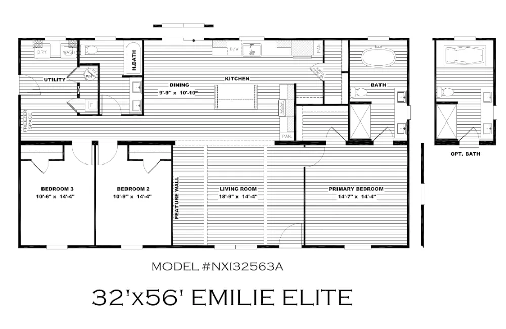 Emilie Elite - NXI32563A - 3 Bed 2 Bath Mobile Home For Sale